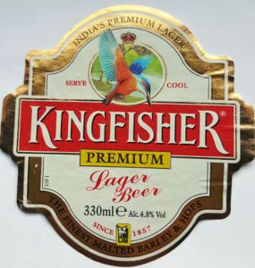 Drink Label: Kingfisher Lager Beer (United Breweries Ltd., India ...
