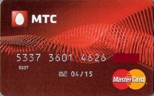 Bank Card: MTS (MBRD bank, RussiaCol:RU-MC-0201.03