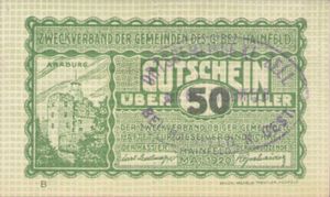 Banknote: 50 Heller (Österreichisches Notgeld(Hainfeld) Jak:JPR0340g-50 💴