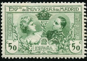 Stamp: Industry Exhibition Madrid (Spain(Expo Madrid 1907) Mi:ES AId,Yt ...
