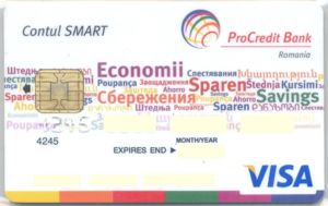 Bank Card: SMART Cont (ProCredit Bank, RomaniaCol:RO-VI-0118