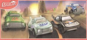 Meal Toy: Light Blue Car (Kinder Surprise, Europe) (Kinder - Sprinty - Cars) Col:SD114