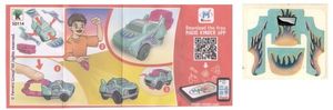 Meal Toy: Light Blue Car (Kinder Surprise, Europe) (Kinder - Sprinty - Cars) Col:SD114