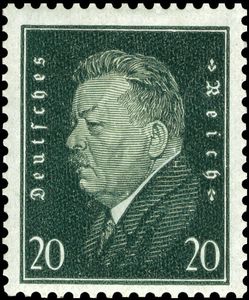 Stamp: Friedrich Ebert (1871-1925), 1st President (German Realm ...