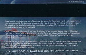 Gift Card: Happy fuel (Total, Belgium) (Total) Col:BE-TOT-004