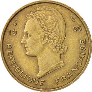 Moneda: 25 CFA Francs (África Occidental Francesa) (1948~1957 - Franc ...