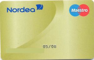 Bank Card: Nordea Maestro (Nordea, FinlandCol:FI-MS-0001