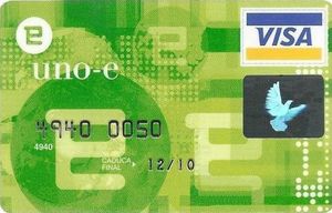 Bank Card: E Uno-e (Unoe Bank, S.A., SpainCol:ES-VI-0708
