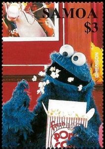 Stamp: Cookie Monster (Samoa(Sesame Street Comics) Mi:WS 925