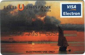 Bank Card: Sunset (Eesti Ühispank, EstoniaCol:EE-VE-0008.01