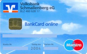 Bank Card: Volksbank Schmallenberg - BANKCARD online-2 (Volksbank ...