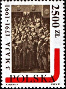 Stamp: Swearing in of the May 3rd Constitution (Poland(Polish ...
