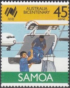 Stamp: Postal service (Samoa(200th Anniversary of the Colonization of ...
