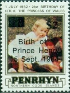 Stamp: Birth of Prince Henry 15 Sept. 1984 (Penrhyn(Birth of Prince Henry) Mi:CK-PE 400,Sn:CK-PE ...