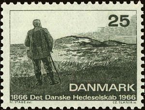 Stamp: Centenary of Danish Heath Society (Denmark(Anniversaries and ...