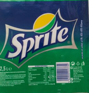 Etiqueta de bebida: Sprite (S.C. Coca-Cola HBC Romania S.R.L ...