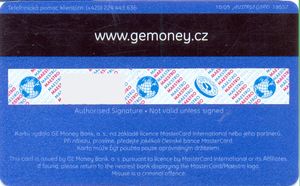 Bank Card: GE Money - MoneyCard (GE Capital Bank, Czech RepublicCol:CZ ...