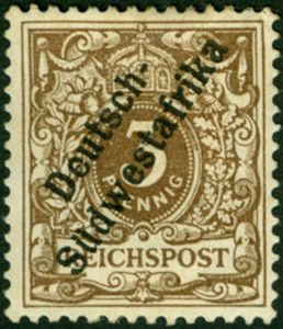 Stamp: overprint on Reichpost (German South West Africa(German Realm ...
