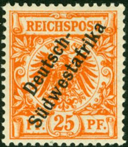 Stamp: overprint on Reichpost (German South West Africa(German Realm ...