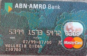 Bank Card: Mastercard (ABM AMRO Bank, UruguayCol:UY-MC-0006