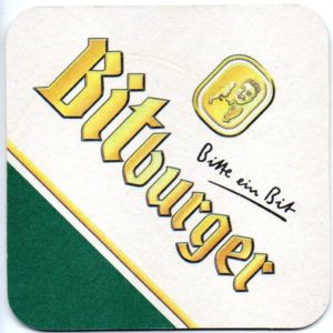Beer Coaster: Bitburger (Bitburger Brauerei, Germany, Federal ...