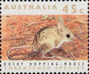 Stamp: Dusky Hopping-mouse (Notomys fuscus) (Australia(Threatened ...