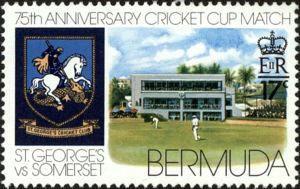 Stamp: St. George's Cricket Club and emblem (Bermuda(Cricket Club ...