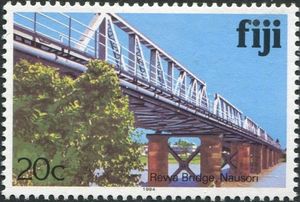 Stamp: Rewa Bridge, Nausori - imprinted 1994 (Fiji(Architecture (1979 ...