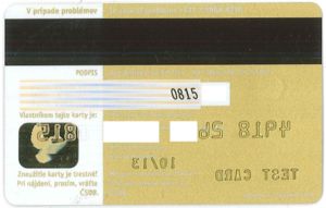 Bank Card: ČSOB - TEST CARD (ČSOB, SlovakiaCol:SK-VI-0022