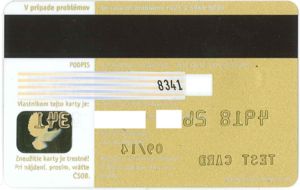 Bank Card: ČSOB - TEST CARD (ČSOB, SlovakiaCol:SK-VI-0025