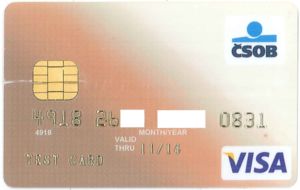 Bank Card: ČSOB - TEST CARD (ČSOB, SlovakiaCol:SK-VI-0026