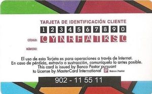 Tarjeta de Banco: Tarjeta Clic (Banco Pastor, EspañaCol:ES-MC-0356