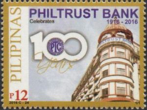 Stamp: Centenary of Philtrust Bank (PhilippinesMi:PH 5094,Yt:PH 4069