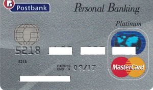 Bank Card: Postbank MasterCard Platinum Personal Banking - 0511 ...
