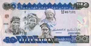 Banknote: 50 Naira (Nigeria(1984-2022 Issue) Wor:P-27f.2