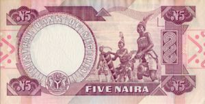 Banknote: 5 Naira (Nigeria(1984-2022 Issue) Wor:P-24j