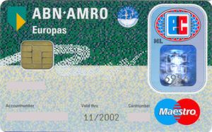 Bank Card: ABN-AMRO Europas ec 99 (ABN-AMRO Bank, NetherlandsCol:NL-MS ...