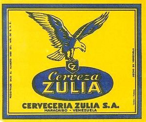 Drink Label: Cerveza Zulia (Cervecería Zulia, S.A., VenezuelaCol:VE ...