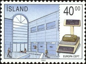 Stamp: Post office buildings (Iceland(Europa (C.E.P.T.) 1990 - Post ...