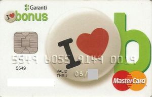 Bank Card: Garanti Bonus (Garanti Bankası, Türkiye (Turkey)Col:TR-MC ...