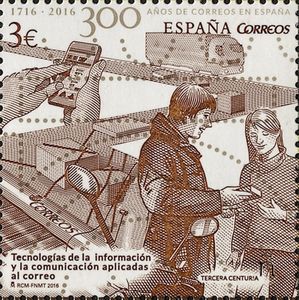 Stamp: 300 Years of Spanish Mail (Spain(300th Anniversary of Spanish ...