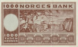 Banknote: 1,000 Krone (Norway(1948-1976 Issue) Wor:P-35e.4