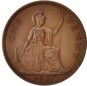 Coin: 1 Penny (George VI) (United Kingdom of Great Britain & Northern ...