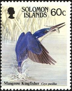 Stamp: Mangrove Kingfisher (Ceyx pusillus) (Solomon Islands(Mangrove ...