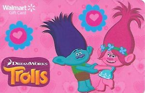Gift Card: Trolls (Walmart, United States of America(Movies/Cartoons ...