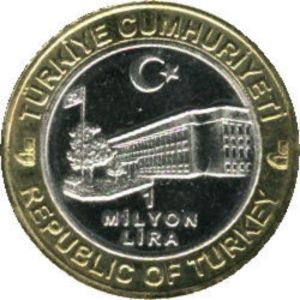 Coin: 1,000,000 Lira (Foundation of the Mint 2004) (Türkiye (Turkey ...