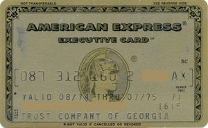 Bank Card: American Express Gold Executive Card (American Express ...