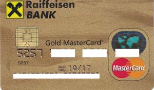 Tarjeta de Banco: RaiffeisenBank MasterCard Gold - 06/11/003 ...