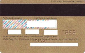 Tarjeta de Banco: RaiffeisenBank MasterCard Gold - 06/11/003 ...