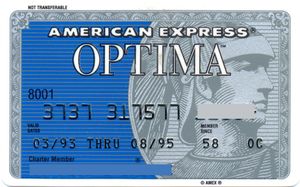 Bank Card: American Express OPTIMA Charter Member Blue (American ...